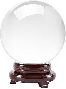 Amazon.com: Amlong Crystal Crystal Ball 130mm (5 inch) Including Wooden ...