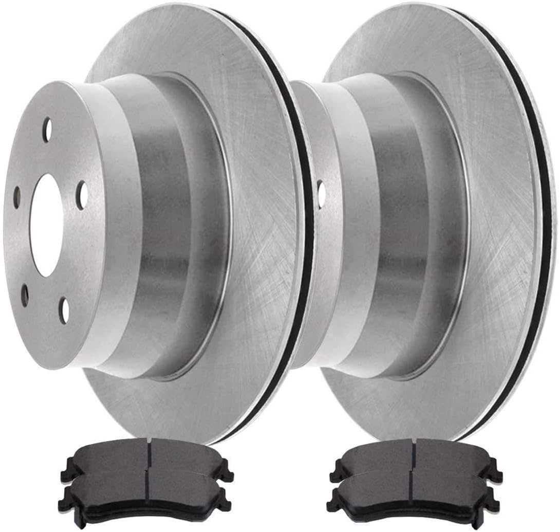 Amazon.com: AutoShack Rear Brake Kit Rotors and Ceramic Pads Pair of 2 Driver and Passenger Side ...
