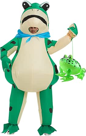 Amazon.com: Fivean Inflatable Frog Costume with 2 Little Frogs,Blow Up ...