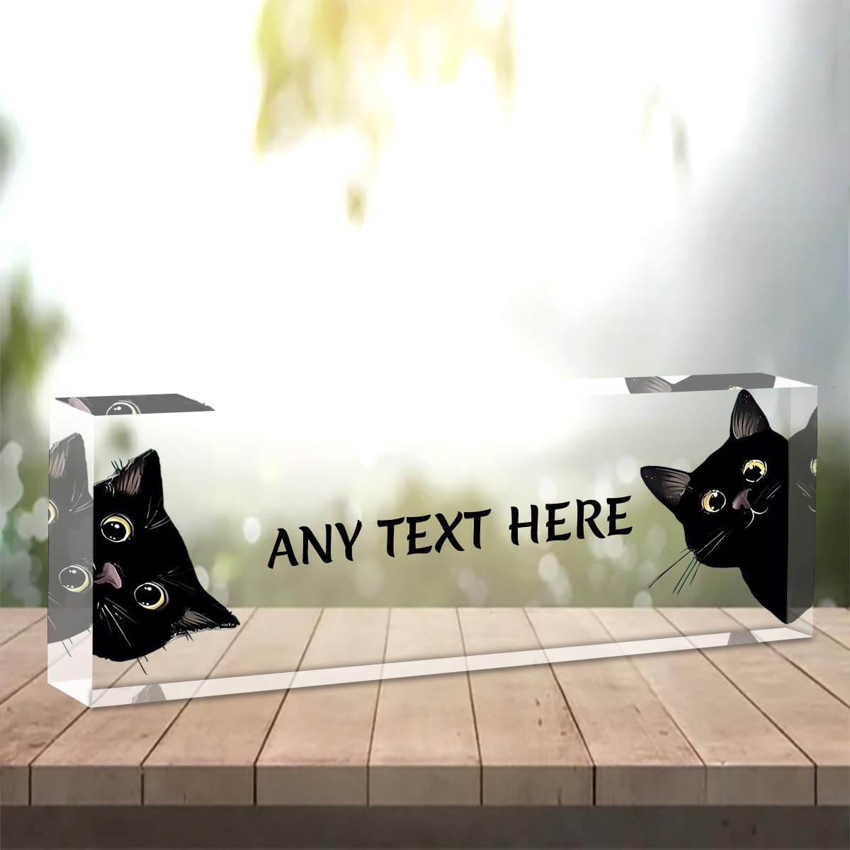 Amazon.com: Personalized Name Plate for Desk,Gift for Cat Lover,Custom ...