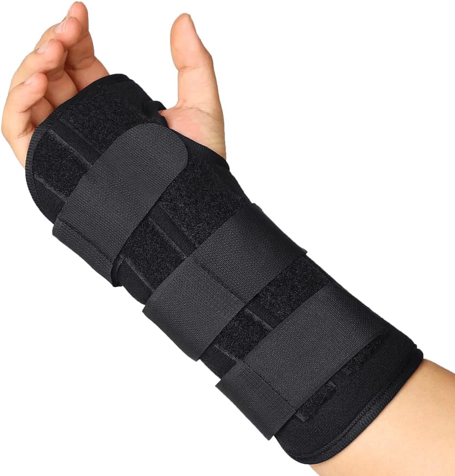 Wrist Brace, Carpal Tunnel Splint with Three Metal Support Strip for ...