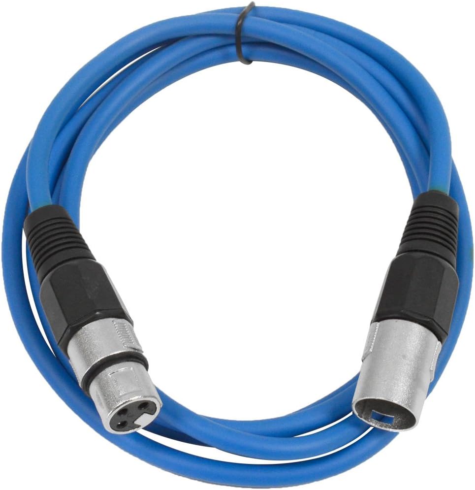 Amazon.com: SEISMIC AUDIO - SAXLX-6 - 6' Blue XLR Male to XLR Female ...