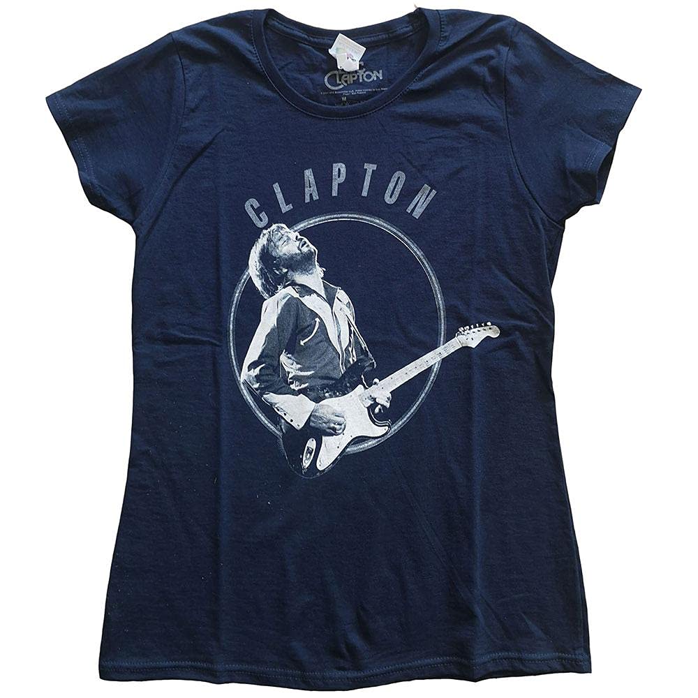 Amazon.com: Eric Clapton T Shirt Vintage Photo Logo Official Womens ...