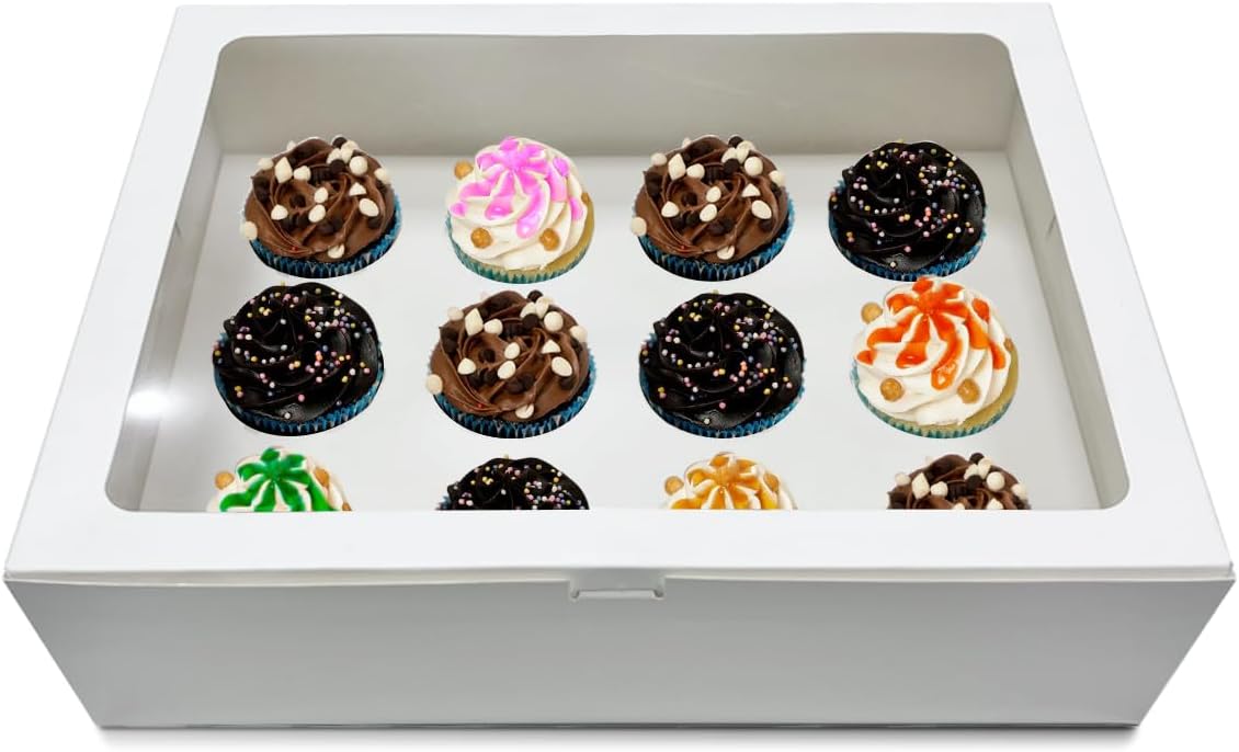 Clear Lid Bento Cake & Cupcake Box - 2 sizes! Baking packaging (10 pack ...