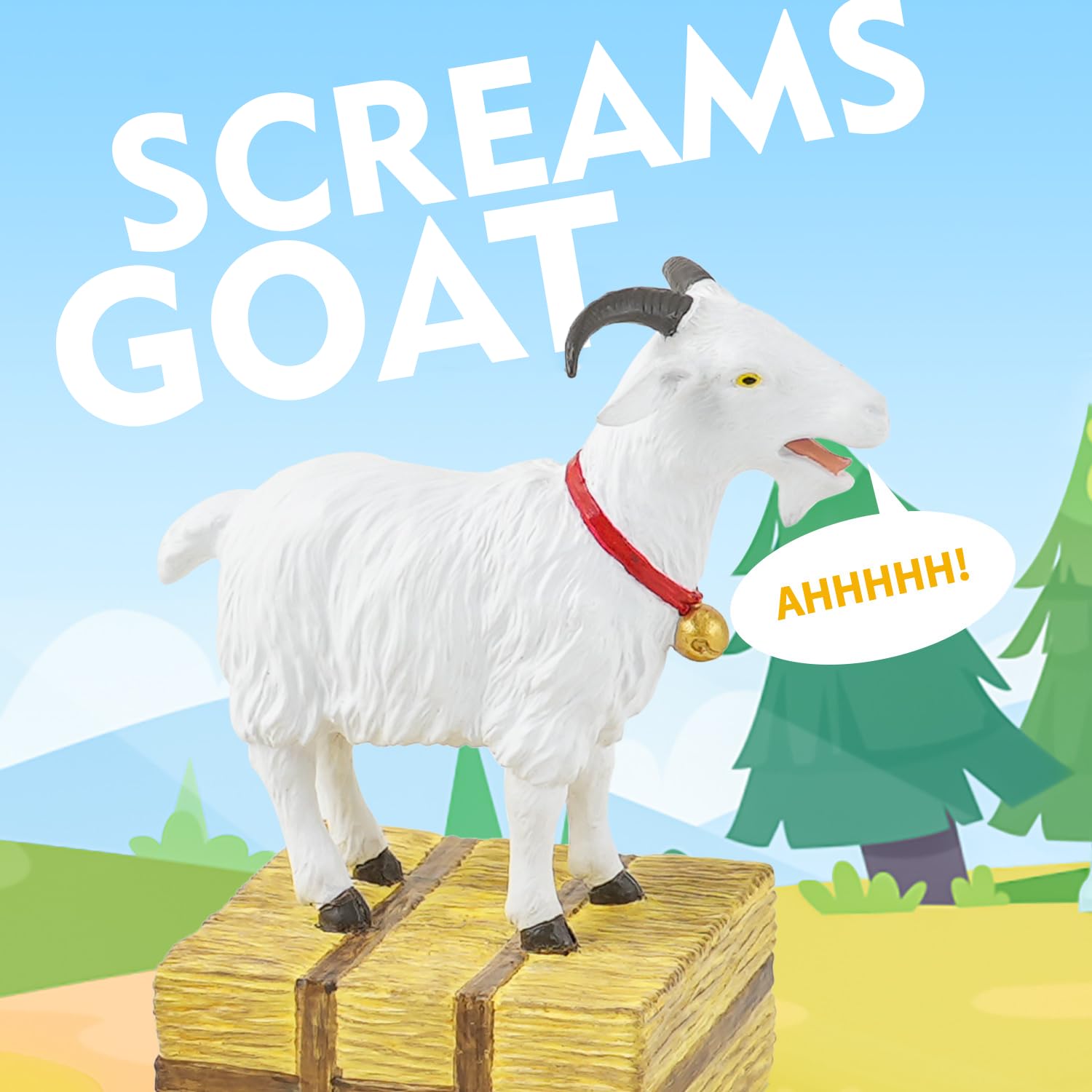 Screaming Figure Goat Meme Desk Toy Goat That Screams Figurine ...