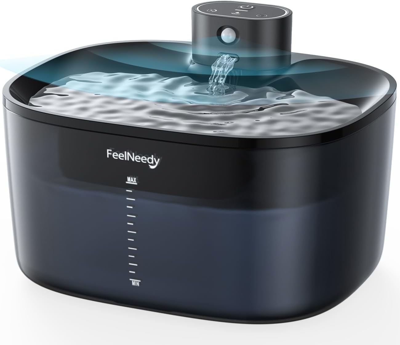 FEELNEEDY Cat Water Fountain Battery Operated, Wireless Pet Water ...