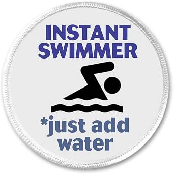 Amazon.com: Instant Swimmer just add water 3" Sew On Patch Swimming ...