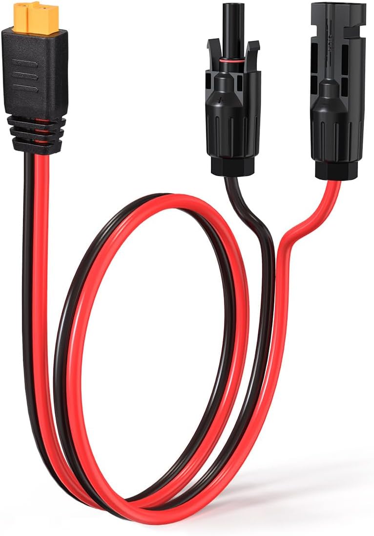 Amazon.com : ELFCULB 10AWG Solar to XT60 Charging Cable Solar Panel ...