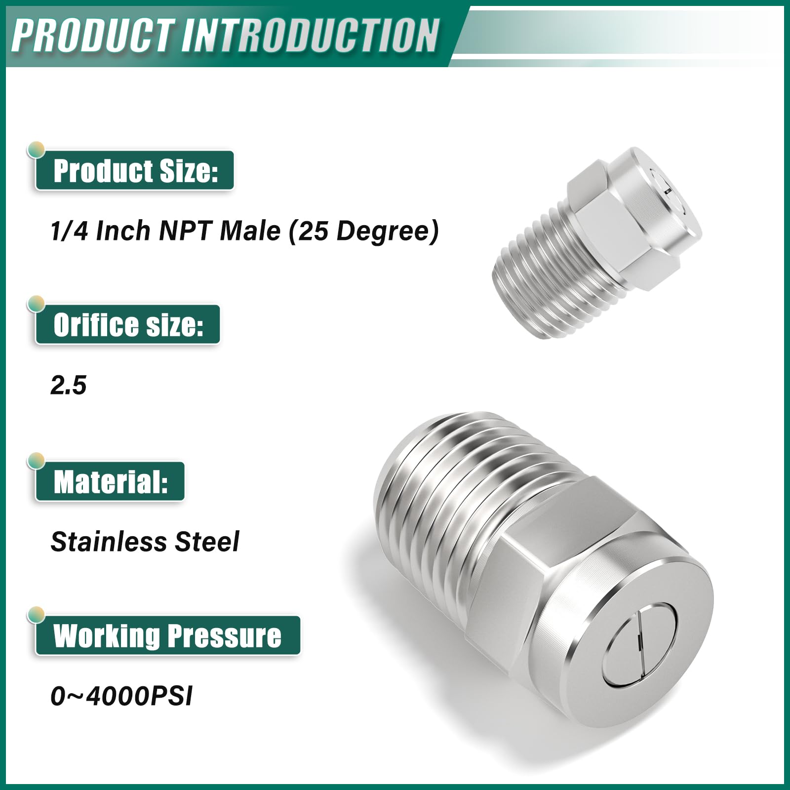 Snapklik.com : BOGERDACK 10PCS 4000 PSI 25 Degree Surface Cleaner Tips