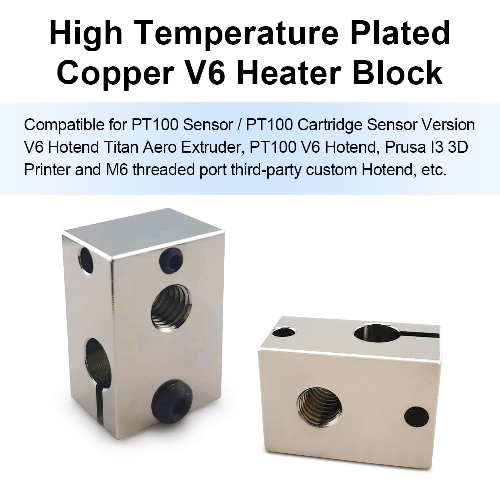 Snapklik.com : 3D Printer Heater Block Compatible For E3D V6 Heater ...