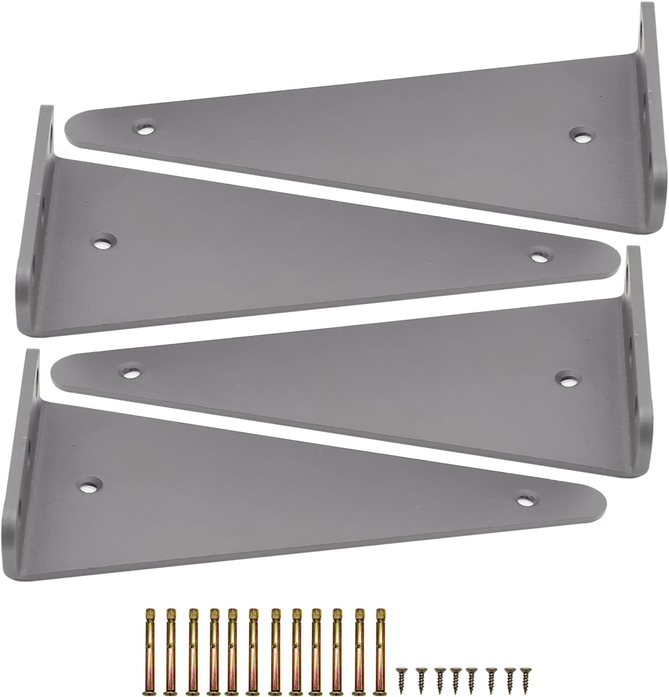 Amazon.com: 4 Pack - 8 inch Hidden Heavy Duty L Brackets, DIY Triangle ...