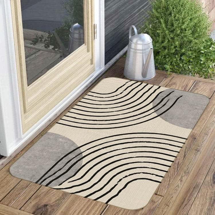 Tapete abstracto bohemio doble gris para puerta de equilibrio de arco ...