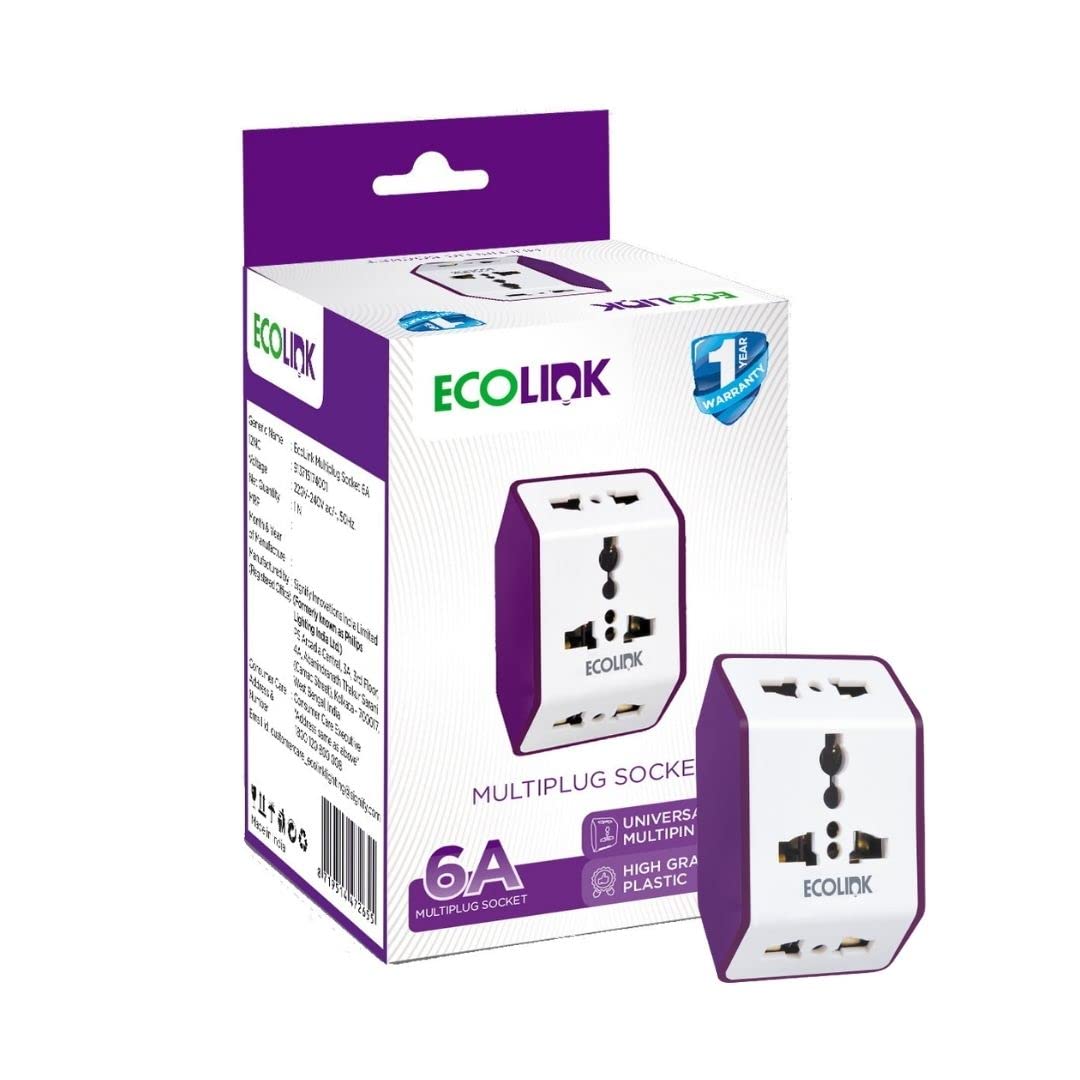 EcoLink Multiplug Socket 6A | Pack of 1 : Amazon.in: Electronics