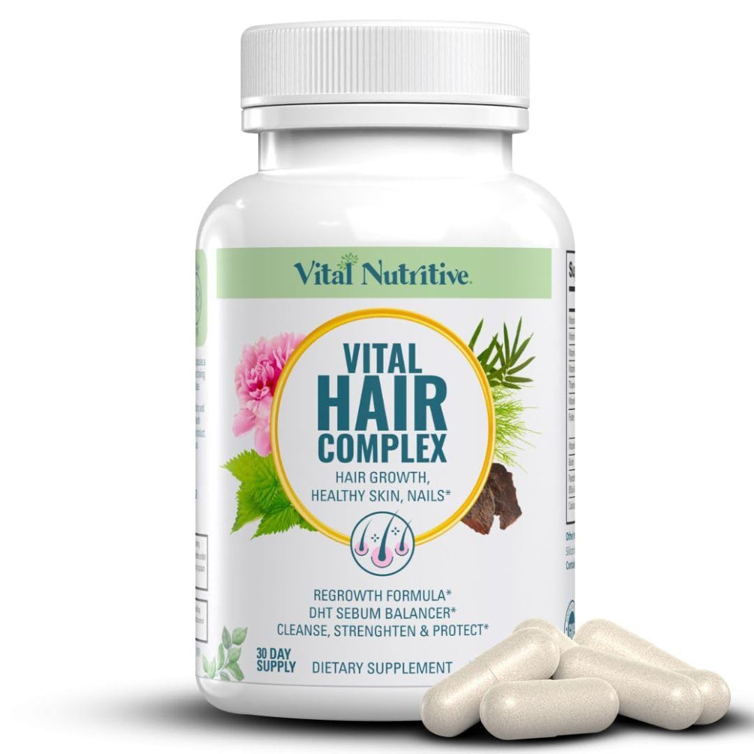 Amazon.com: VITAL NUTRITIVE Vital Hair Complex – Biotin & Vitamin B ...