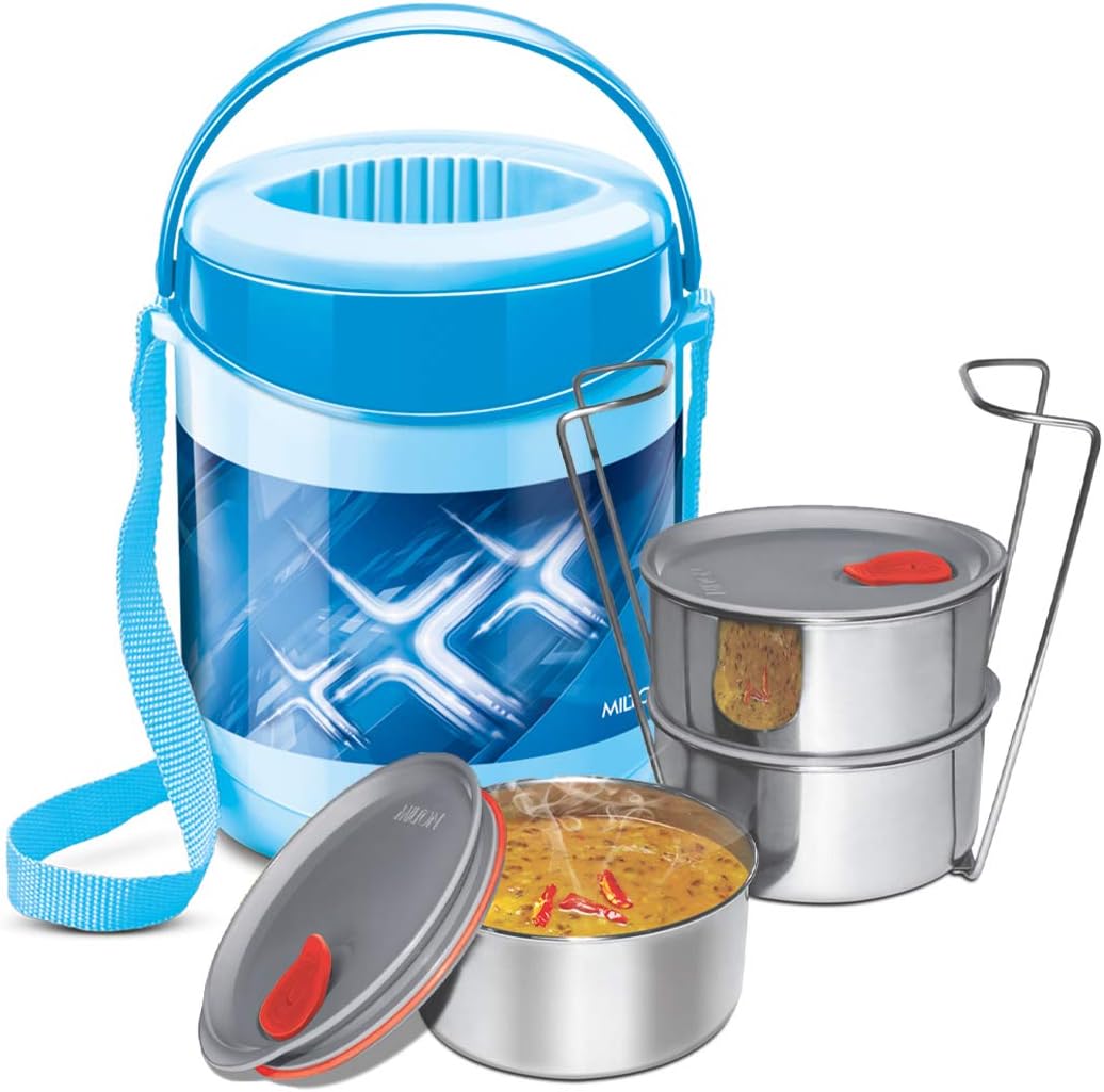 Buy MILTON Euroline Futron Tiffin Stainless Steel Tiffin Box Set, 360ml ...