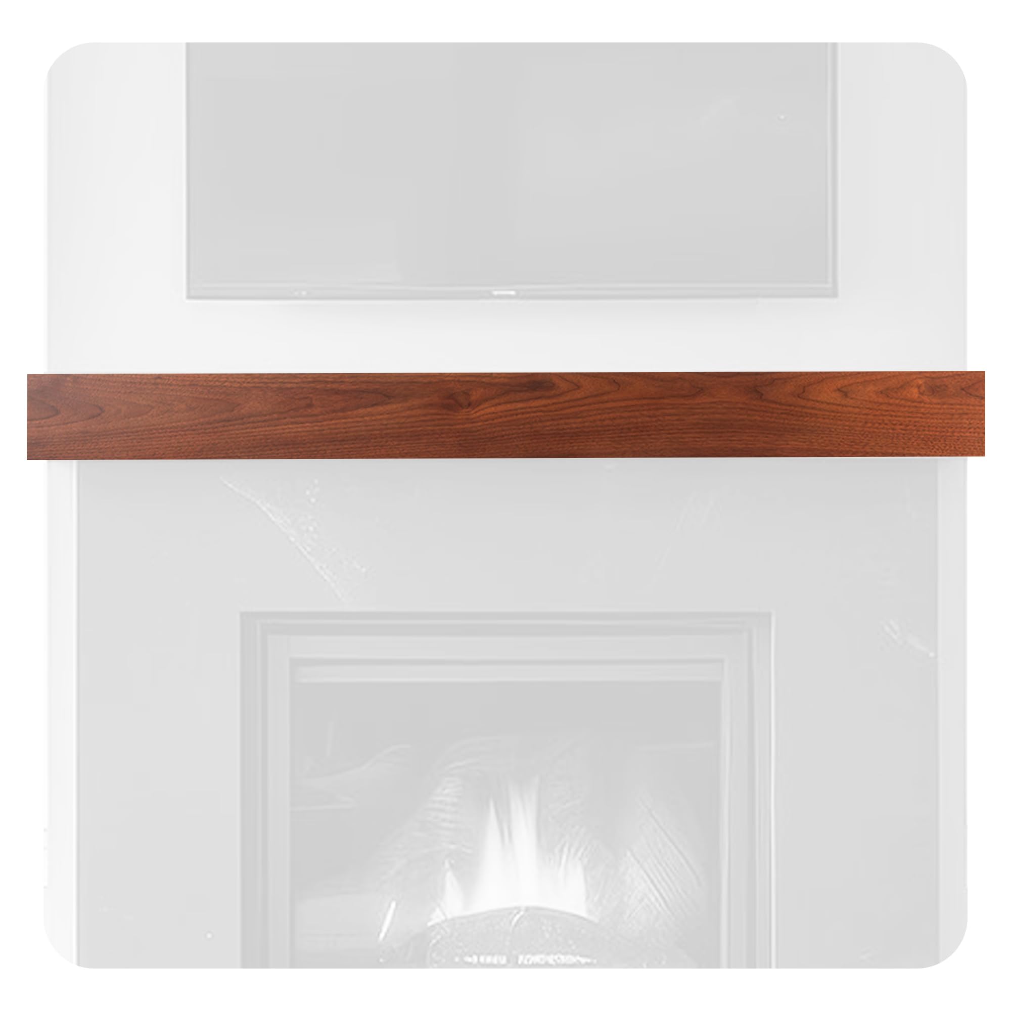 Amazon.com: Modern Ember Walnut Creek 72 Inch Fireplace Mantel Shelf in ...