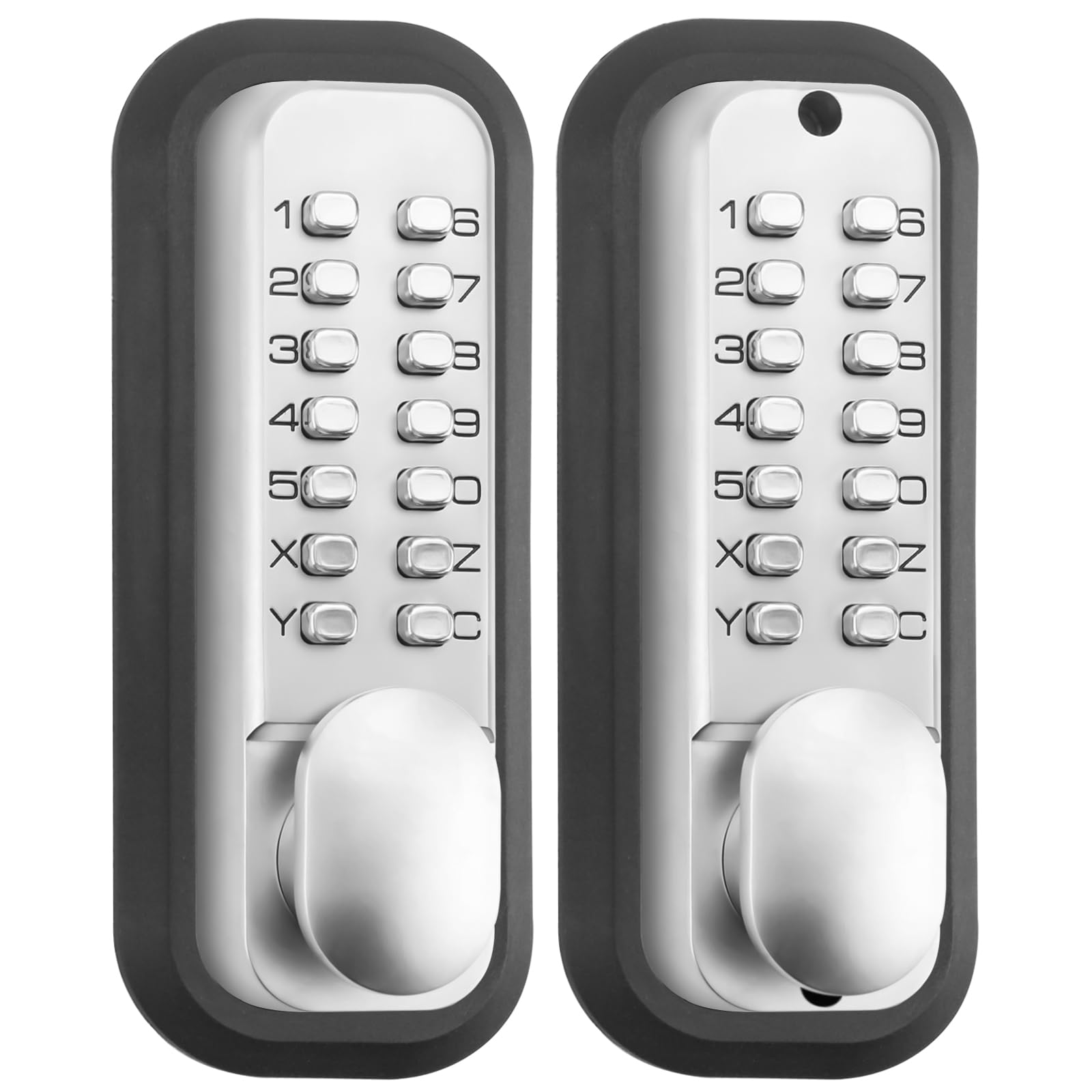 Amazon.com: ANNFUZ 100% Mechanical Keyless Entry Door Lock Knob, Double ...