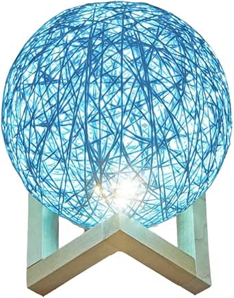 Amazon.co.jp: PLEAVIT Bedside Light Rattan Lighting Bedroom Modern ...