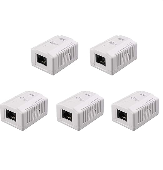 Amazon.com: Cable Matters UL Listed Cat6 5-Pack RJ45 Surface Mount Box ...