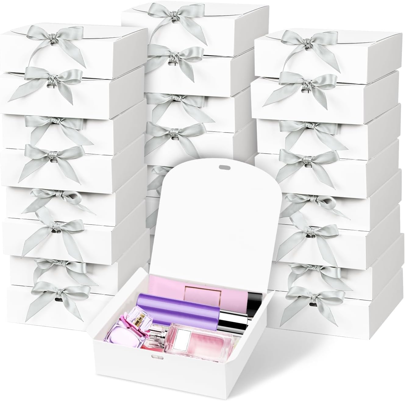 Amazon.com: Xylitic 30Pack Gift Boxes with Lids, 6.5X6.5X2 Inch White ...