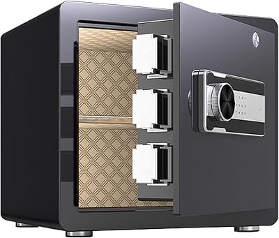 Voncabay Money Safe Box for Home with Sensor Light and Mute Function ...