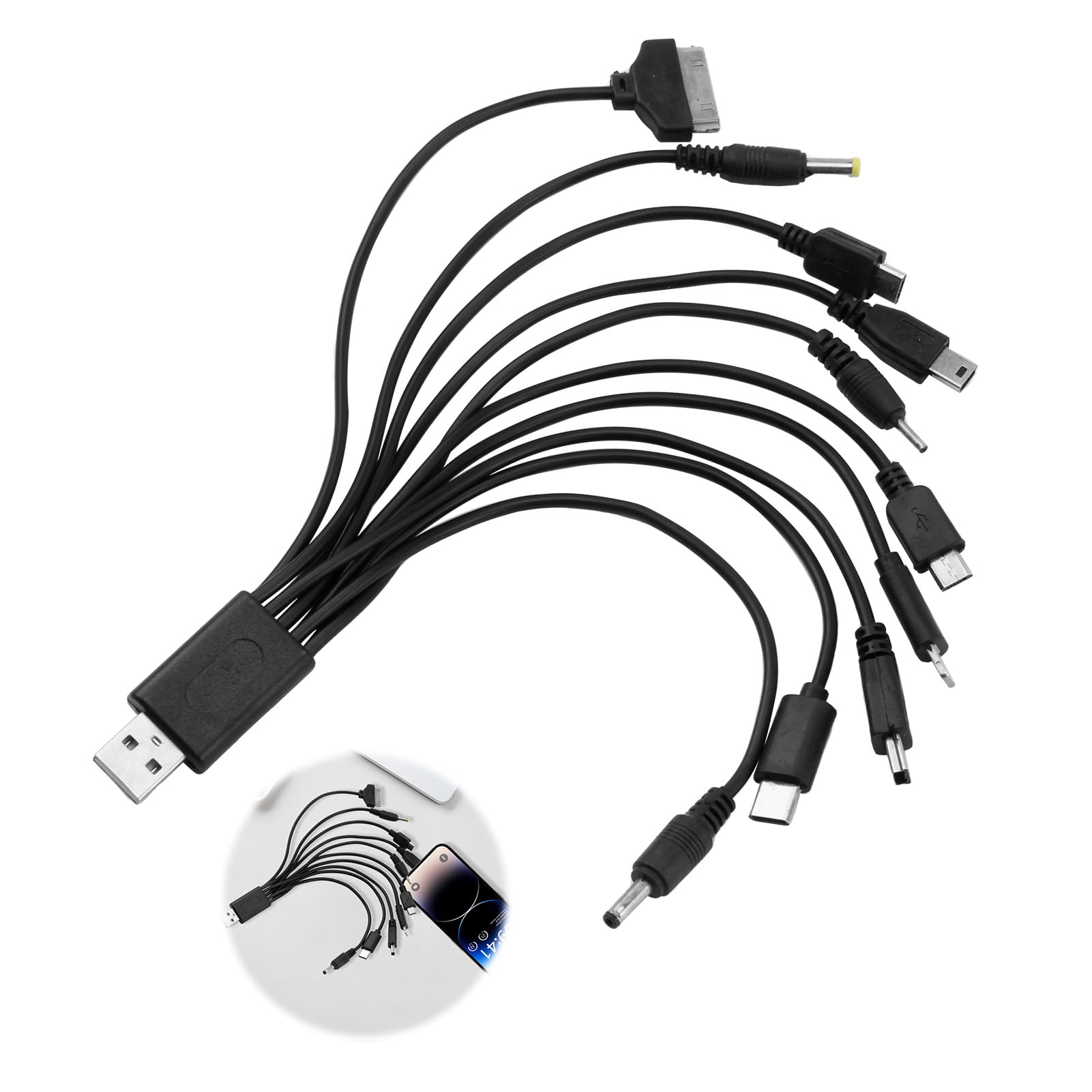 10 In 1 Charger Cable USB Universal Multifunctional Phone Multi ...