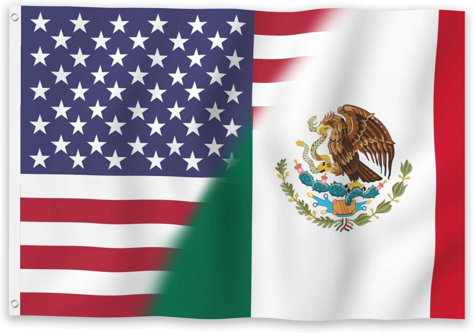 Amazon.com : Durable 3x5FT USA Mexico Flag Friendship Mexican Latin ...