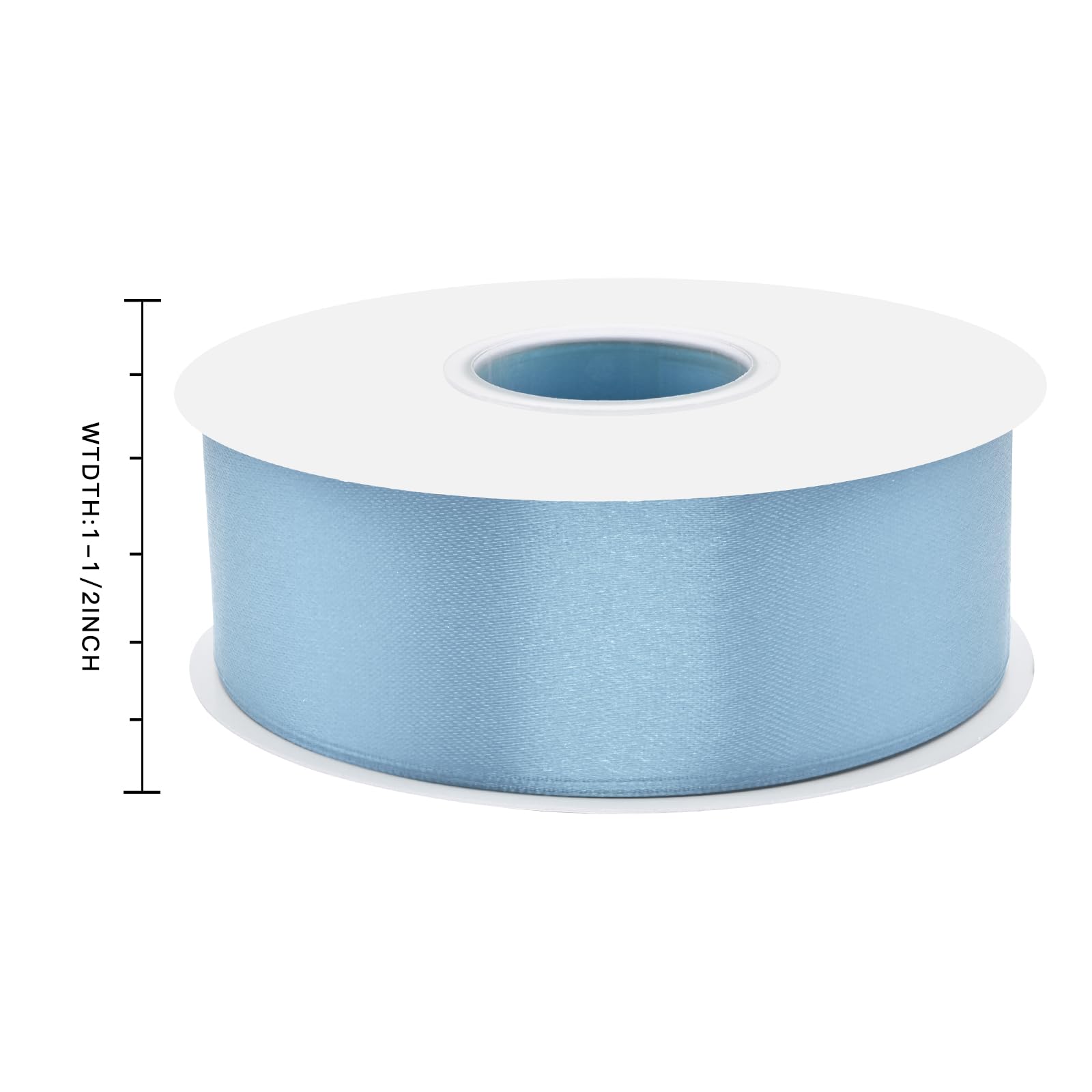 Snapklik.com : Double Face Light Blue Satin Ribbon 1-1/2 Inch X 50 ...