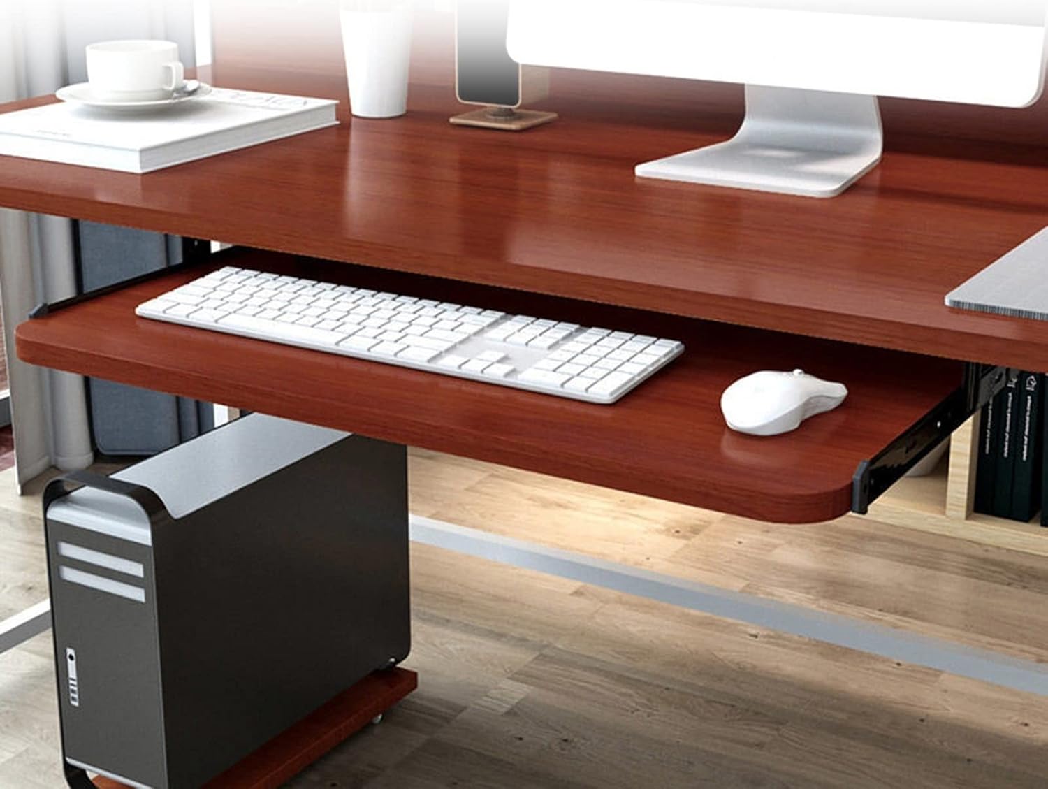 Amazon.com: V3VOGUE 5 Colours Wooden Desk Extender Keyboard Tray ...