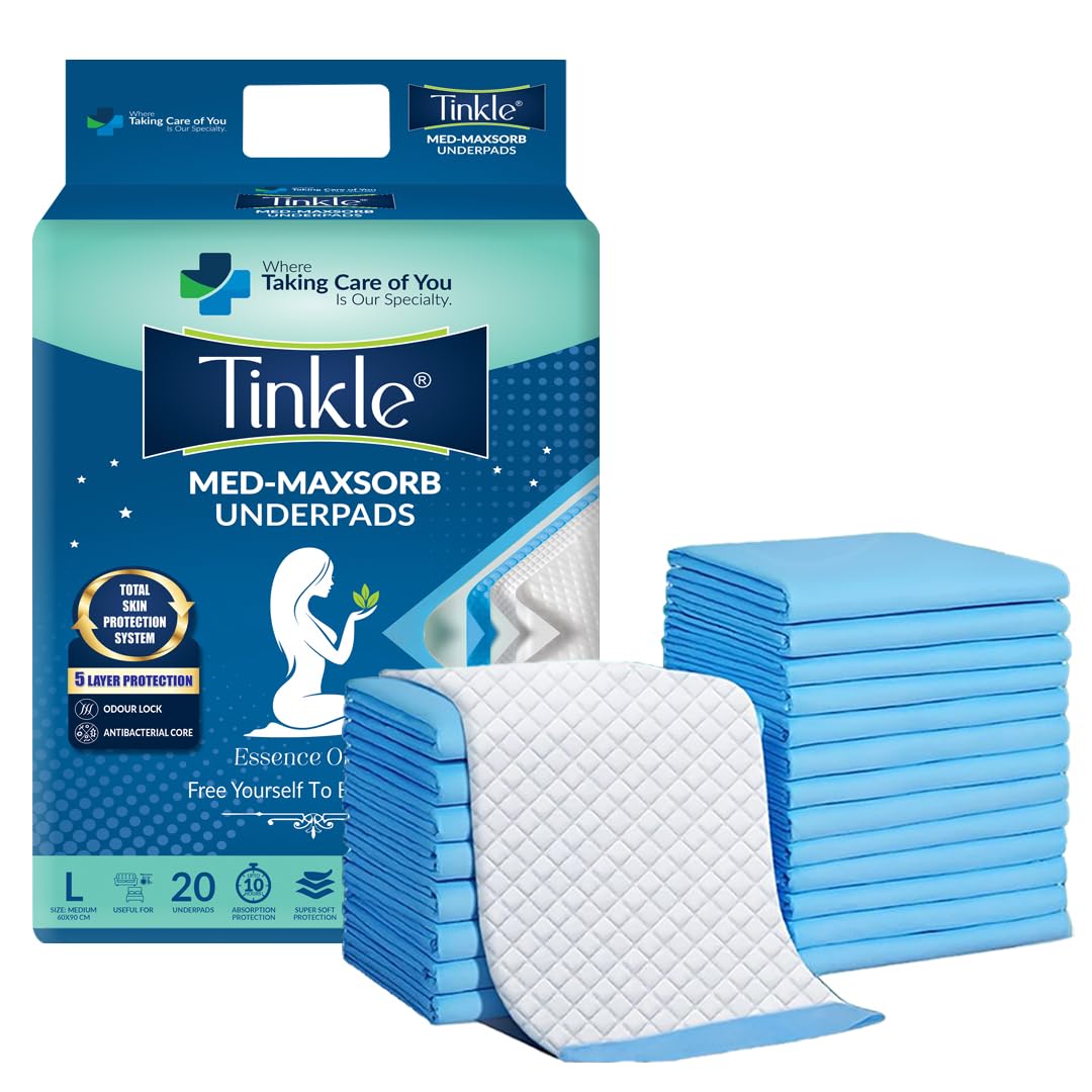 Tinkle Med Maxsorb Disposable Bed Underpad Sheets, Incontinence Bed Pad ...