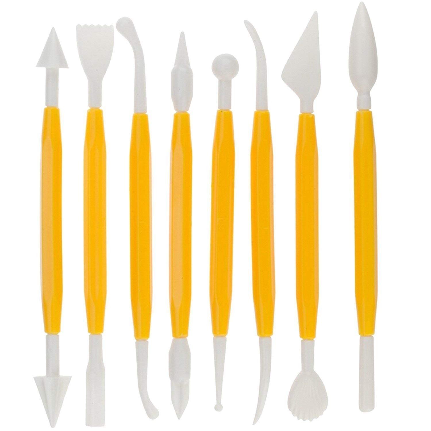 Worison 8 Pcs Plastic Clay Tools Set for Clay Shaping, Pottery, Cake ...