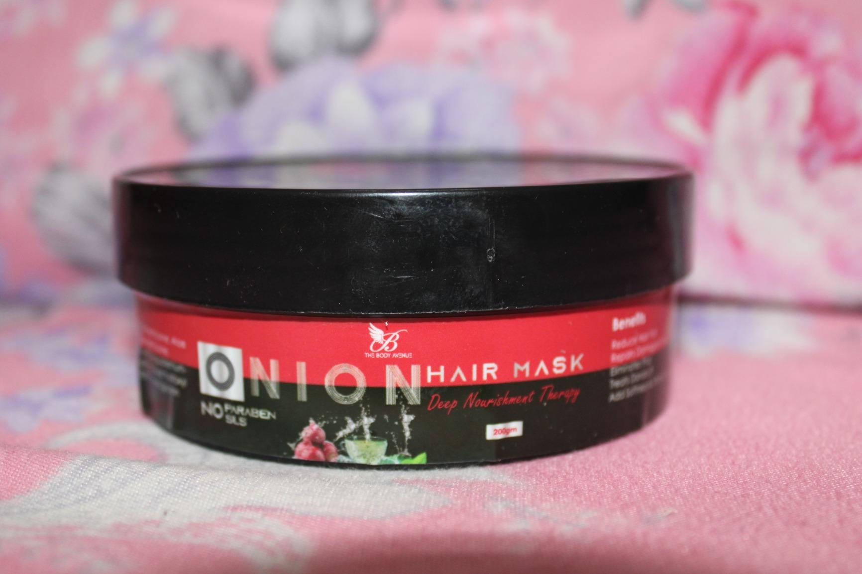 The Body Avenue Onion Hair Mask with Green Tea & Aloe Vera for Control ...