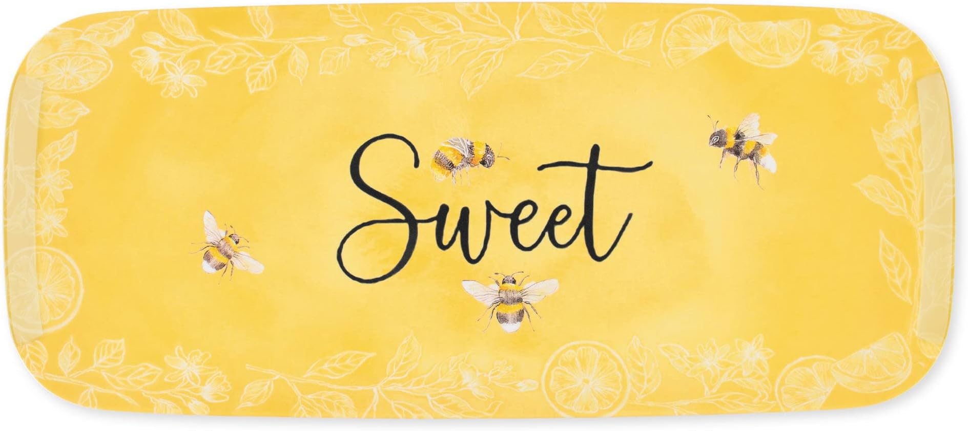 Amazon.com: Certified International Bee Sweet Melamine Rectangular Tray ...