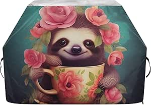 Amazon.com : WELLDAY Cute Sloth Grill Cover 65 inch BBQ Gas Grill Cover ...