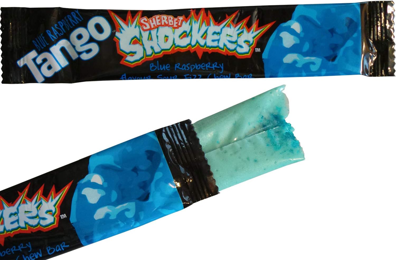 TANGO Sherbet Shockers Blue Raspberry Chew Bar (24 Bars Supplied ...