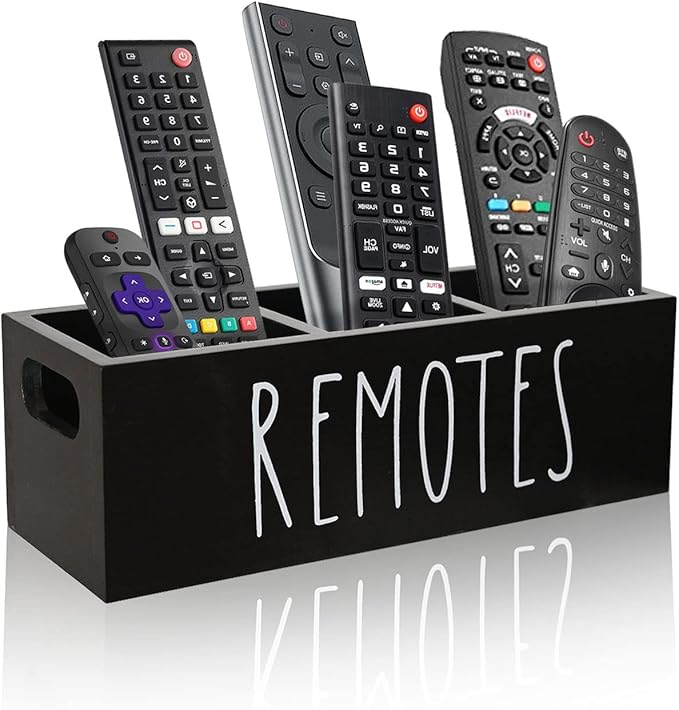 Amazon.com: Remote Control Holder, Farmhouse Remote Storage Box ...