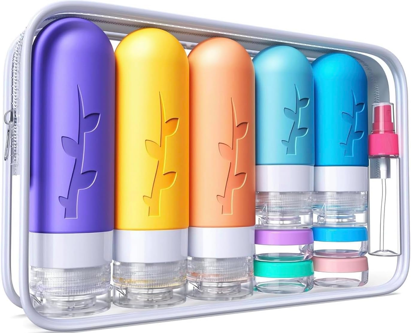 Amazon.com: Travel Bottle Set, 8 Pack TSA Approved Travel Size Bottles ...