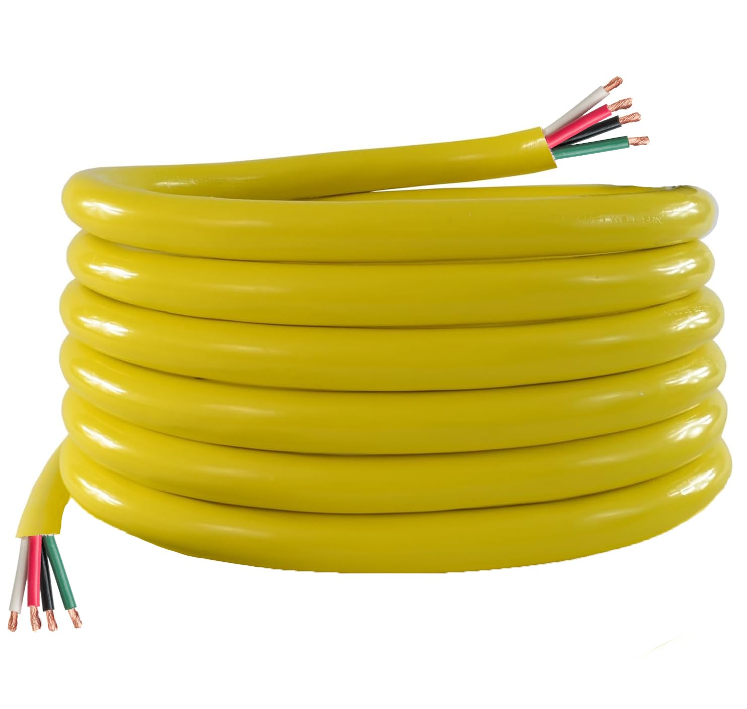 Amazon.com: 100 Amp 2/4 AWG Premium Yellow Marine Shore Power Cable ...