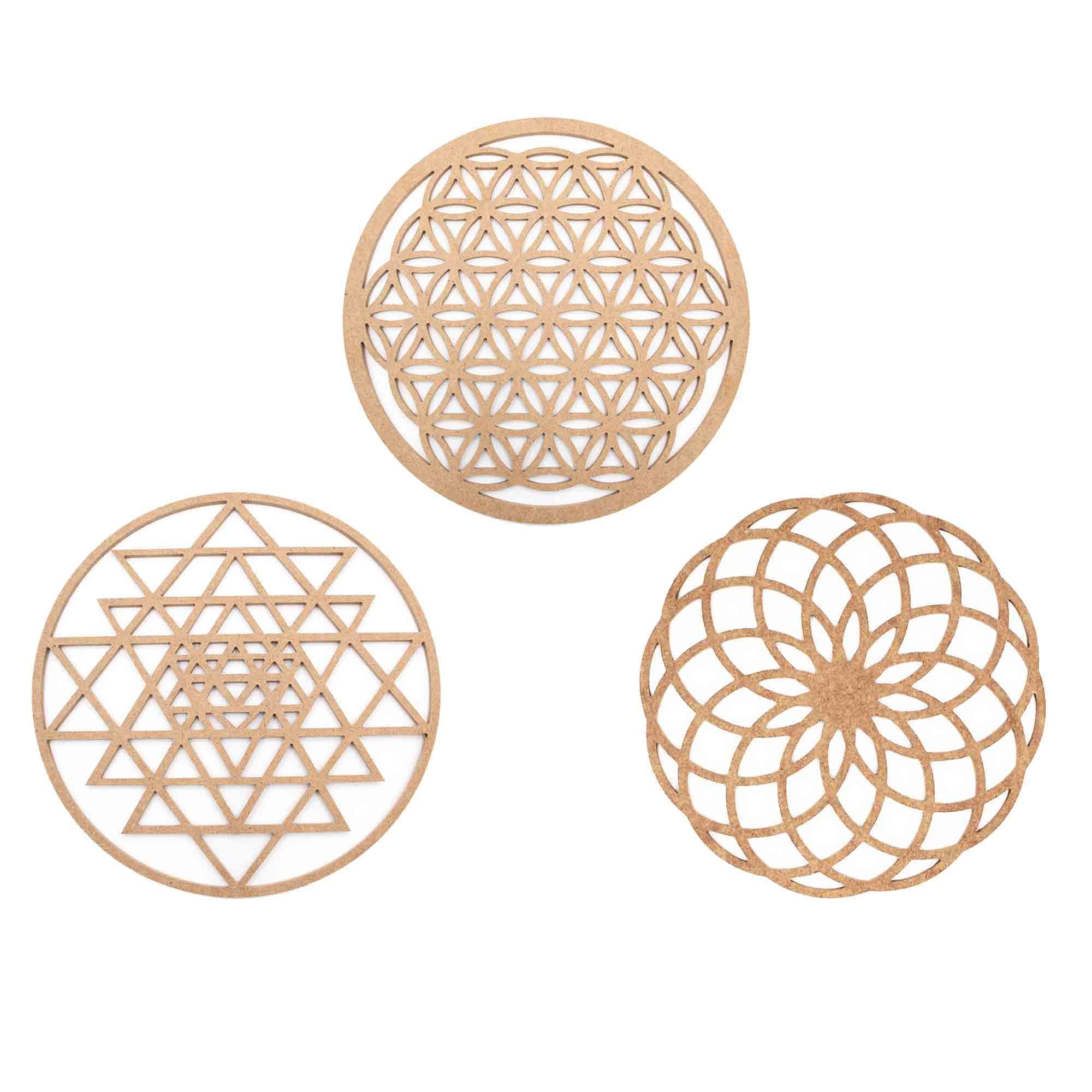 Buy Set of Sacred Geometry, Torus Wall Art, Sri Yantra Wall Hanging ...