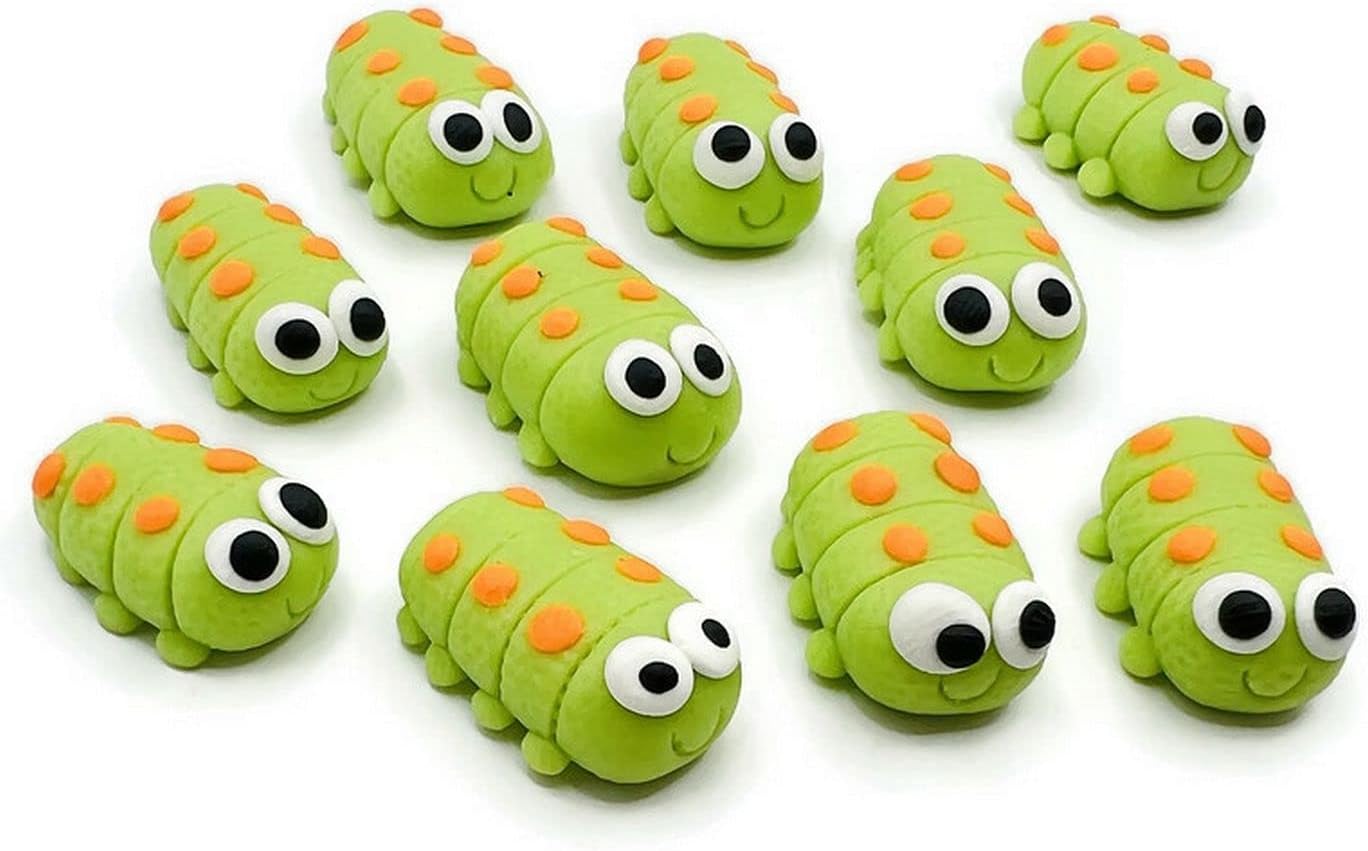 Amazon.com: Lot of 10 Miniature Worm Animals Dollhouse Worm Figure ...