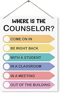 Amazon.com: Where is the Counselor Door Sign, Therapy Room Decor ...