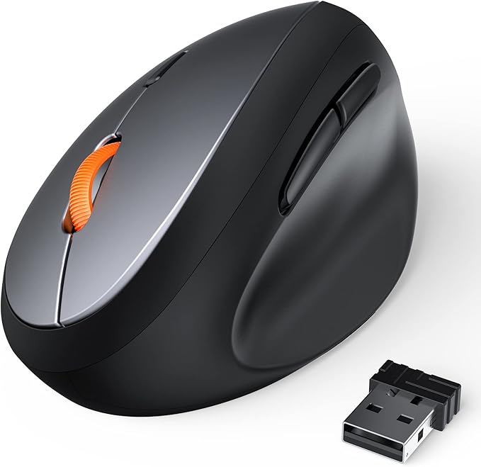 ProtoArc Wireless Vertical Mouse, EM14 Ergonomic Wireless Mouse 2.4G ...