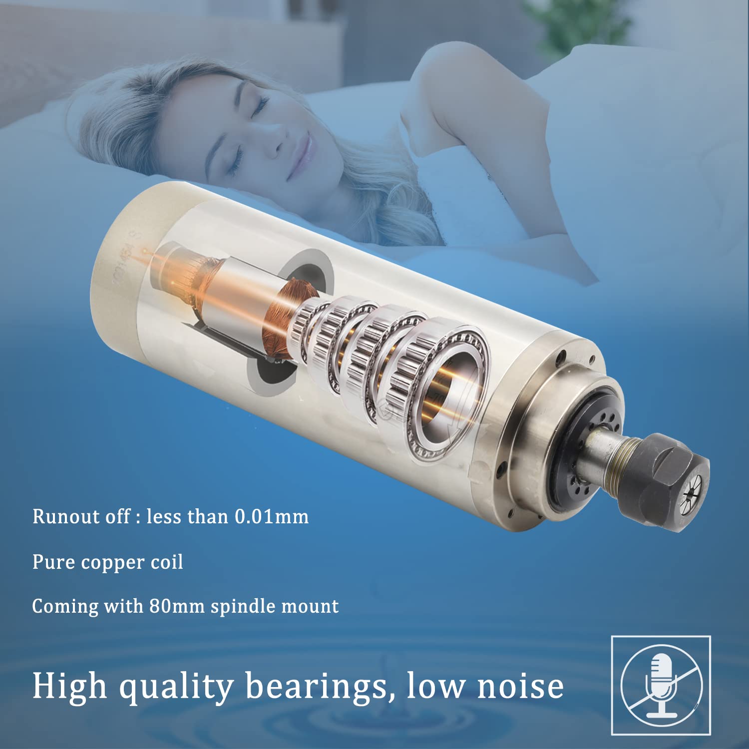 Snapklik.com : CNC Spindle Motor Kit 2.2KW 220V Water Cooled Spindle ...