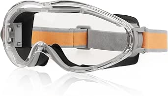 MELASA Industrial Grade Safety Goggles, Anti Fog Clear Lens Lab Goggles ...