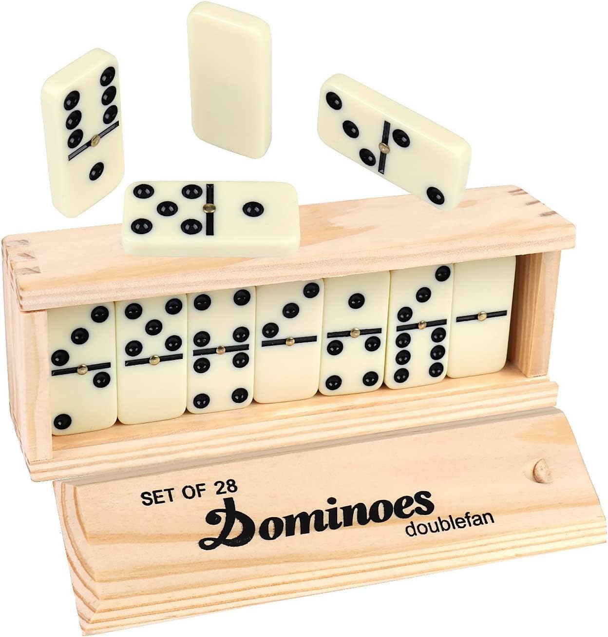 Amazon.com: Dominoes Set Double Six, Dominoes Set for Adults, Double 6 ...