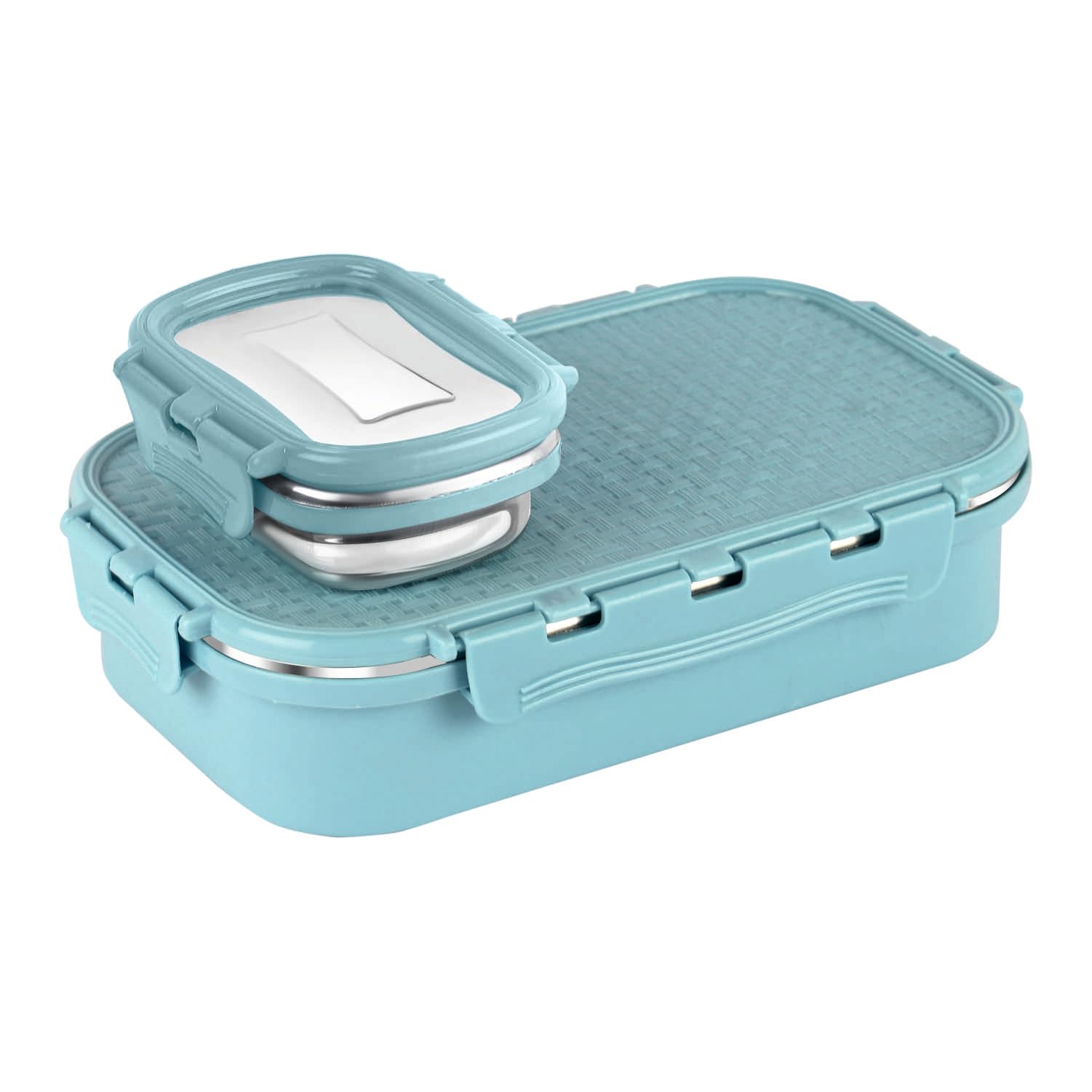 Buy CELLO Matrix Big Lunch Box, Light Blue | Stainless Steel Lunch Box ...