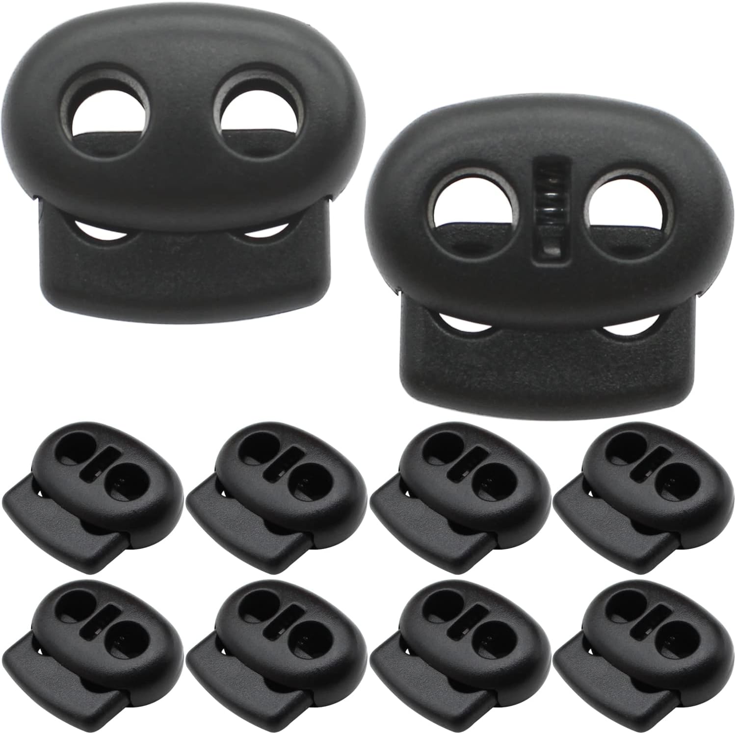 Plastic Zipper Pull Cord Ends Lock Stopper for Paracord Straps 10pcs ...