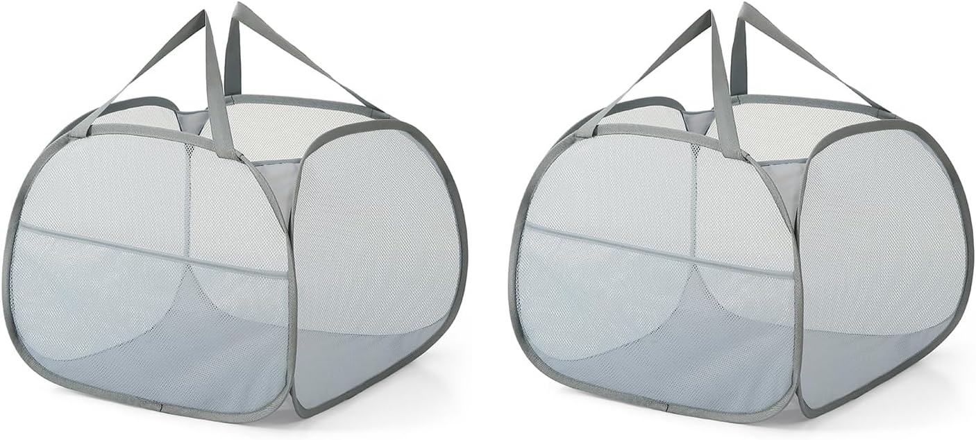 Amazon.com: 90L Large Capacity Pop Up Mesh Laundry Hamper Collapsible ...