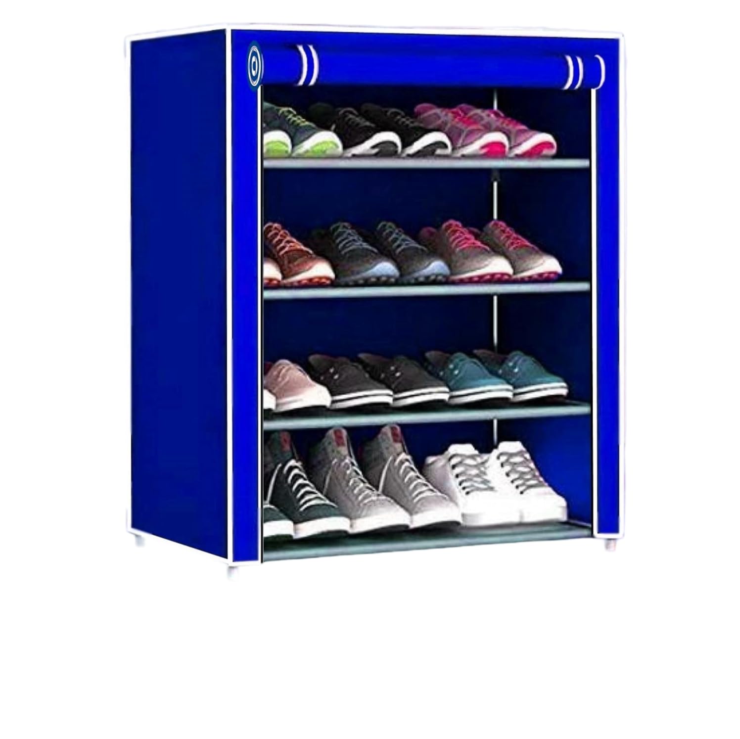 KALRA MAGIC 4 Tier Non Woven Shoe Rack Shoe Organizer Non Woven Fabric ...