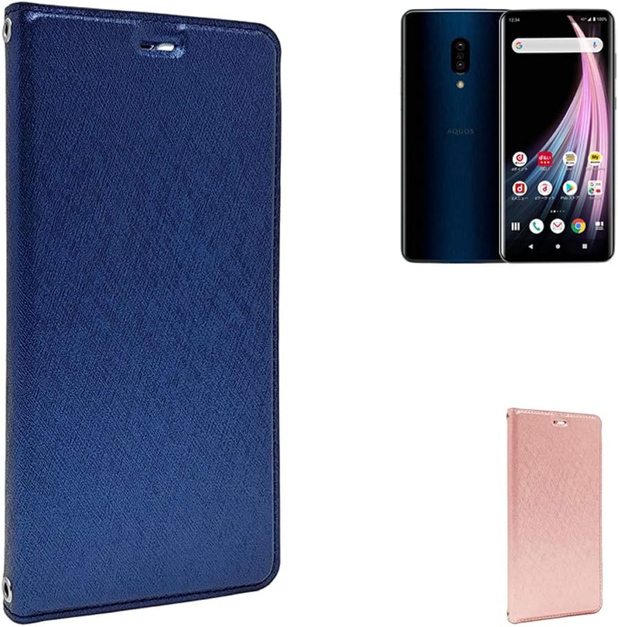 Amazon.co.jp: シズカウィル AQUOS zero2 ケース カバー 手帳型 SH-01M SHV47 スリム ケース ディープブルー 1個入り : 家電＆カメラ